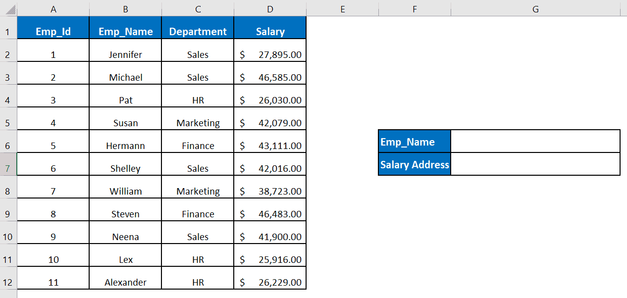 How To Get The Cell Address Instead Of Value In Excel Easy Formulas Spreadsheet Planet
