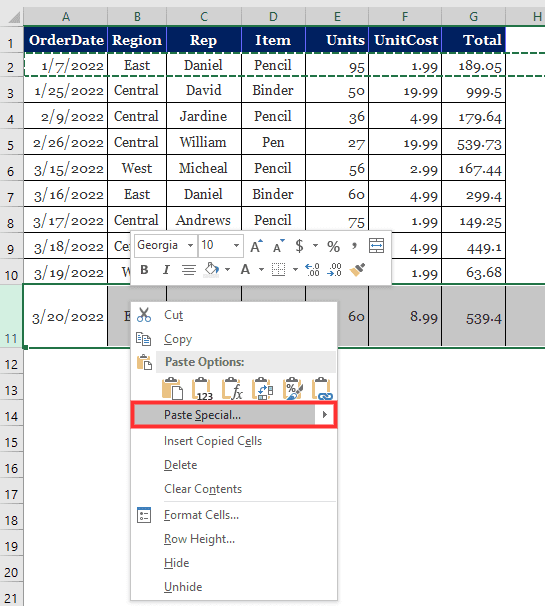  How To Copy Row Height In Excel 5 Easy Ways 