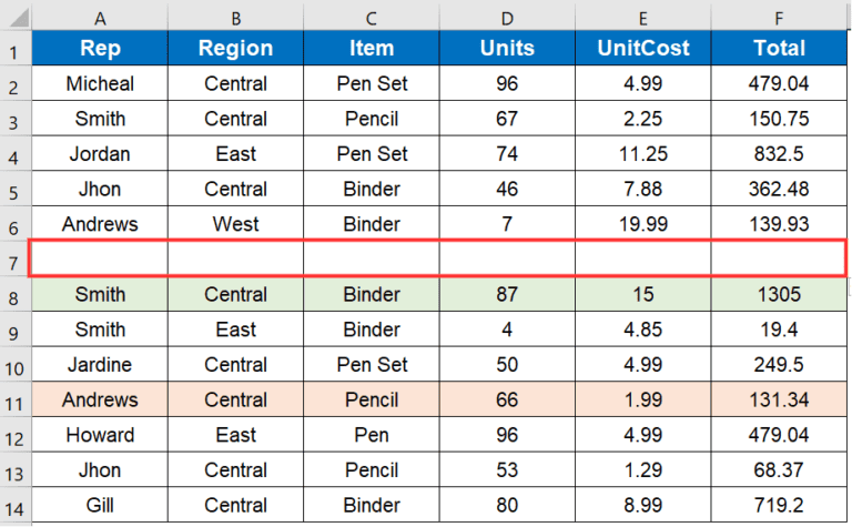 How to Rearrange Rows In Excel (4 Easy Ways)