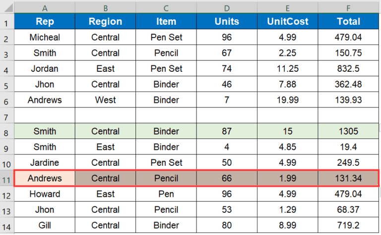 How to Rearrange Rows In Excel (4 Easy Ways)