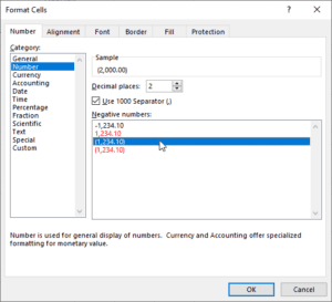 Show Negative Numbers in Parentheses/Brackets in Excel (2 Easy Methods)