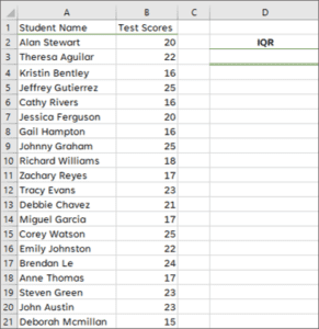How to Calculate the Interquartile Range in Excel (Formula)