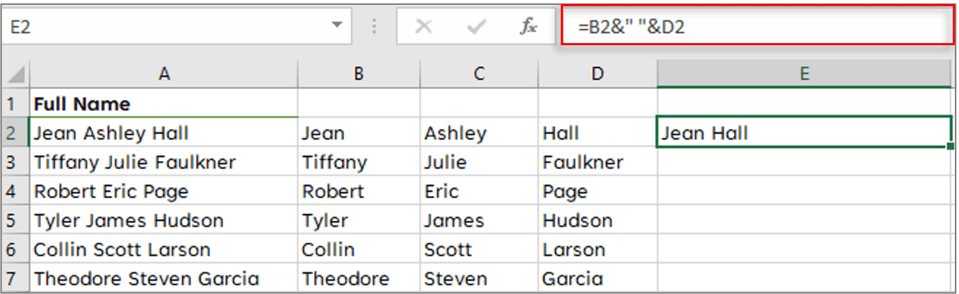 Remove Middle Name From Full Name In Excel 6 Easy Ways 