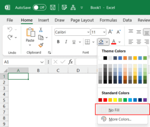 Fill Color in Excel (Shortcut)