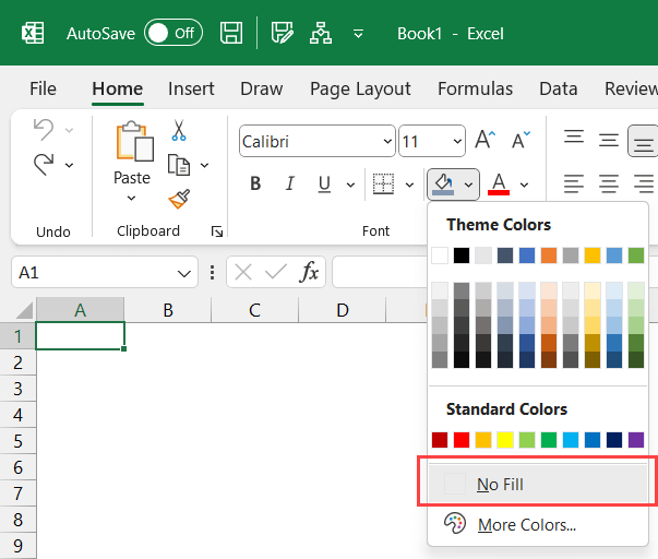 Fill Color In Excel Shortcut 