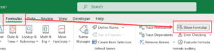 Show Formulas (Instead of Formula Result) in Excel (Shortcut)