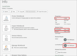 How to Edit Document Properties in Excel?