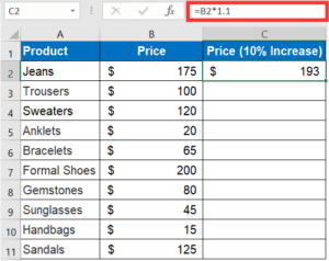 How to Add a Percentage to a Number in Excel? 4 Easy Ways!