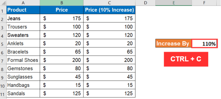 how-to-add-a-percentage-to-a-number-in-excel-4-easy-ways