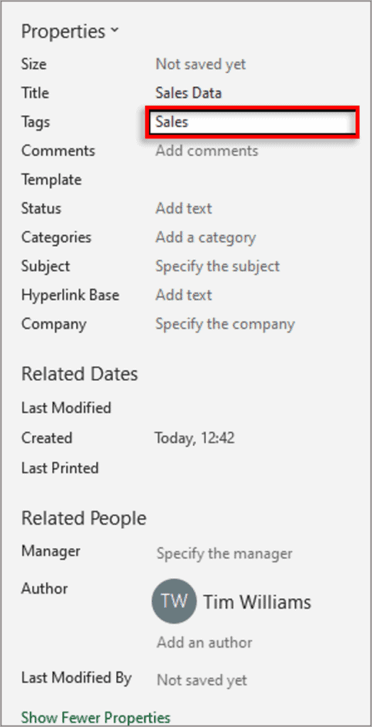 How to Edit Document Properties in Excel?
