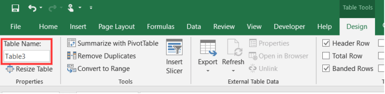 How to Rename a Table in Excel? 3 Quick Ways!