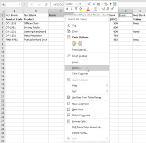 4 Easy Ways to Remove Blank Columns in Excel