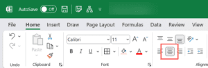 Center Align in Excel (Shortcut)