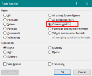 How to Copy Column Widths in Excel? 4 easy Ways!