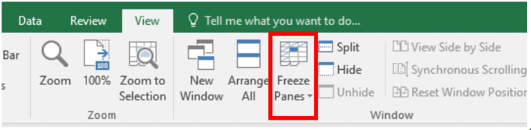 How to Freeze the Top Row and First Column in Excel?
