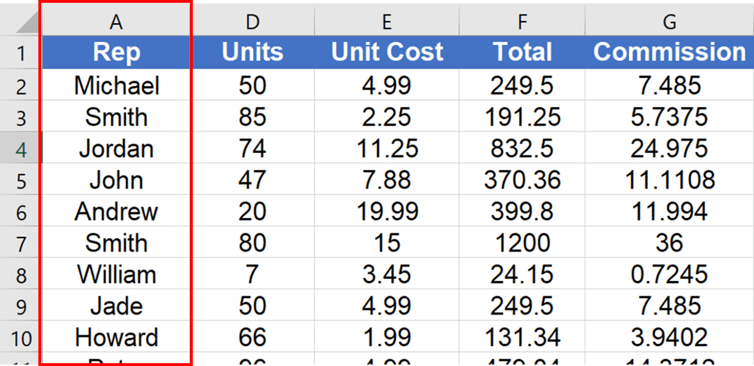 How to Freeze the Top Row and First Column in Excel?