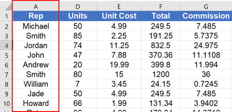 How to Freeze the Top Row and First Column in Excel?