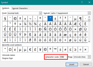 How to Insert Degree (°) Symbol in Excel? 5 Easy Ways!