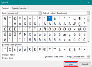 How to Insert Degree (°) Symbol in Excel? 5 Easy Ways!