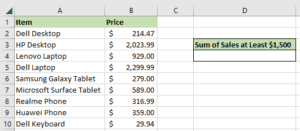 How to Use Greater Than or Equal to Operator in Excel Formula?
