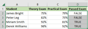 How to Use Greater Than or Equal to Operator in Excel Formula?