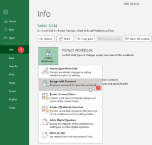 How to Mark an Excel Workbook as Final? - Spreadsheet Planet