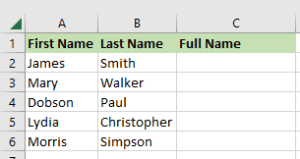 How to Combine Two Columns in Excel (with Space/Comma)