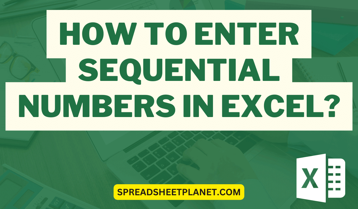 How To Add Sequential Numbers In Excel