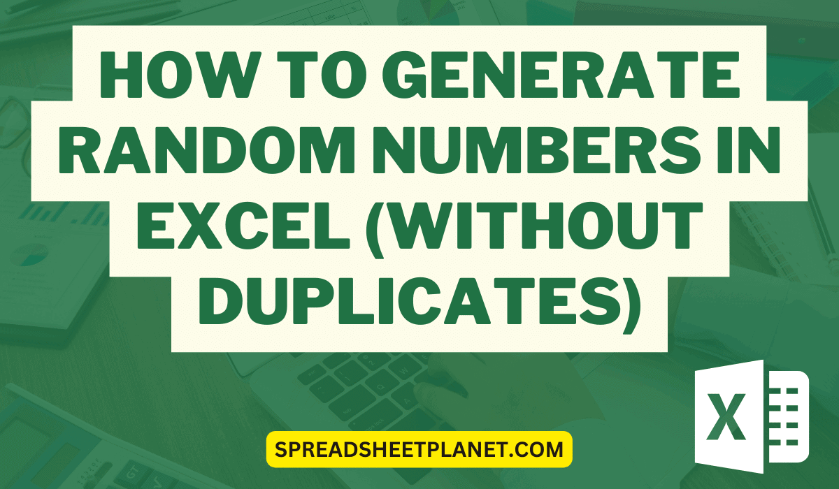 Generate Random Numbers In Excel Without Duplicates Printable Forms Free Online