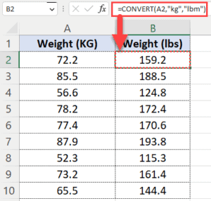How to Convert KG to lbs (Pound) in Excel? 3 Easy Ways!