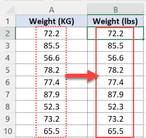 How to Convert KG to lbs (Pound) in Excel? 3 Easy Ways!