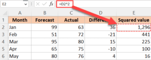 Calculate Mean Squared Error (MSE) in Excel (3 Easy Ways)