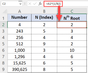 How to Calculate Nth Root in Excel?