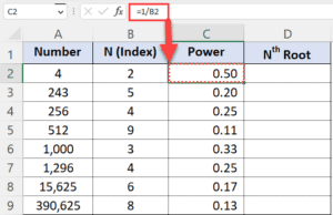 How to Calculate Nth Root in Excel?