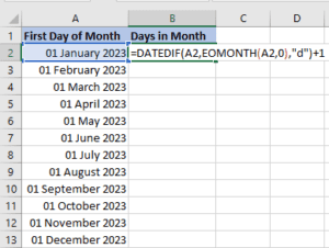 How to Get Total Days in Month in Excel? 7 Easy Ways!