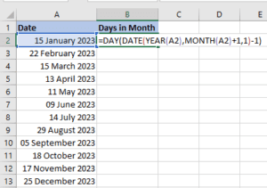 How to Get Total Days in Month in Excel? 7 Easy Ways!