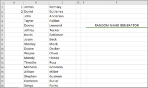 How to Generate Random Names in Excel (Easy Formula)