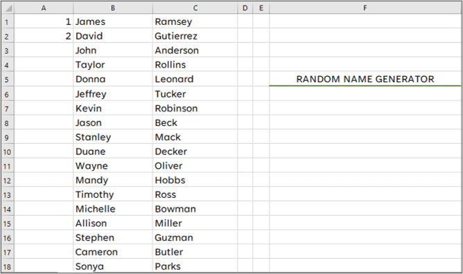 How To Generate Random Names In Excel Easy Formula 