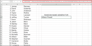 How to Generate Random Names in Excel (Easy Formula)
