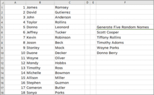 How to Generate Random Names in Excel (Easy Formula)