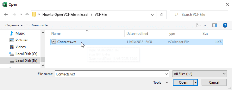 How to Open VCF File in Excel?