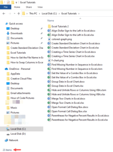 Get File Names in a Folder into Excel (Copy Files Names)