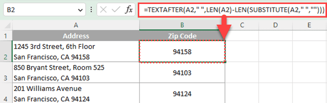 Extract ZIP Code From Address In Excel 5 Easy Ways 