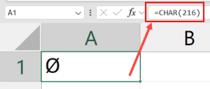 How to Insert Diameter Symbol in Excel?