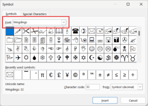 How to Insert Envelope / Mail ( ) Symbol in Excel?