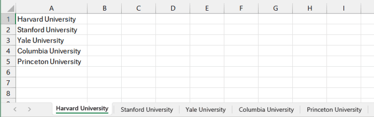 Rename Sheets Using VBA in Excel