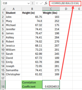 Calculate Correlation Coefficient in Excel (2 Easy Ways)