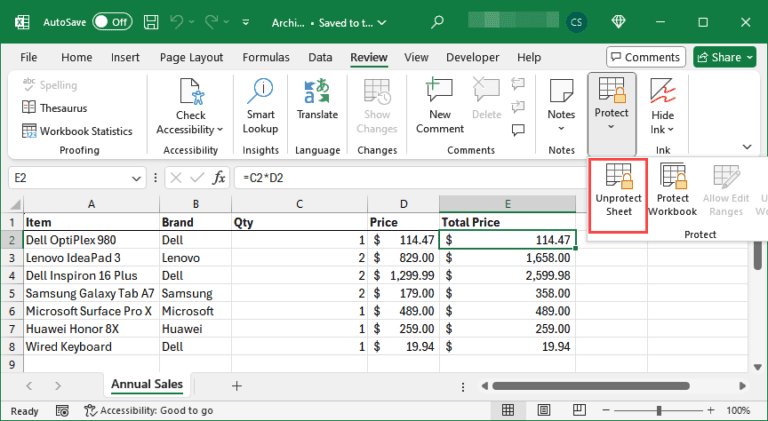 Unprotect Excel Sheet Without Password (2 Easy Ways)