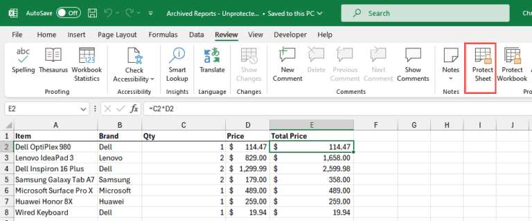 Unprotect Excel Sheet Without Password (2 Easy Ways)