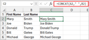 Merge Cells Without Losing Data in Excel